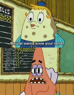 Patrick Meme Wanna Know Your Name GIF | GIFDB.com