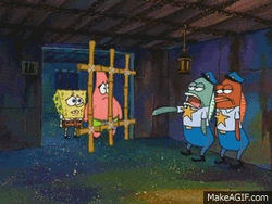 Patrick Star And Spongebob Jail Time GIF | GIFDB.com