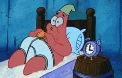 Patrick Star Eating In Bed GIF | GIFDB.com