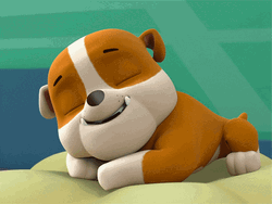 Paw Patrol Sleeping Happy Rubble GIF | GIFDB.com