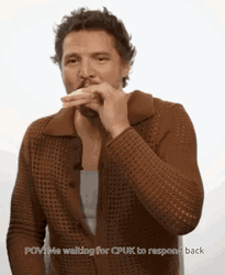 Pedro Pascal Eating Sandwich Like Waiting For Someone GIF | GIFDB.com