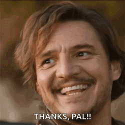 Pedro Pascal Nicolas Cage Thanks Pal GIF | GIFDB.com