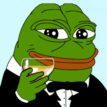 Pepe Frog Meme Fancy Gentleman Winking GIF | GIFDB.com