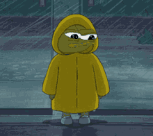 Pepe Frog Meme Sad Alone In Rain GIF | GIFDB.com