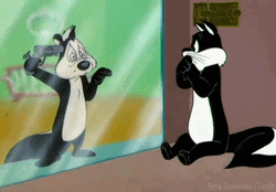 Pepe Le Pew Gun In Head GIF | GIFDB.com