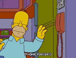 Phone Ringing Homer Simpson GIF | GIFDB.com