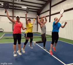 Pickleball Players Jumping Work Out GIF | GIFDB.com