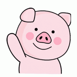 Pig Waving Hands Hi GIF | GIFDB.com