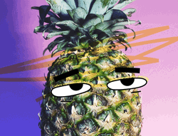 Pineapple Eyebrow Wink Animation GIF | GIFDB.com