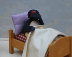Pingu On Bed Yawning GIF | GIFDB.com