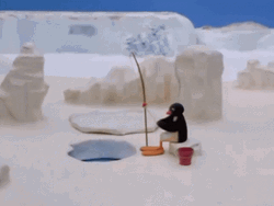 Pingu Throws Fishing Rod GIF | GIFDB.com