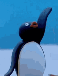 Pingu Waving Hands GIF | GIFDB.com