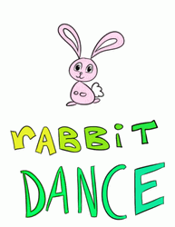 Pink Bunny Dancing Text GIF | GIFDB.com
