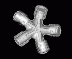 Piston Radial Engine Animation GIF | GIFDB.com