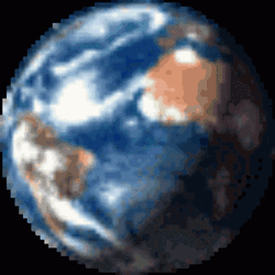 Pixelated Earth Spinning GIF | GIFDB.com