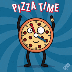Pizza Time Animated Clock GIF | GIFDB.com