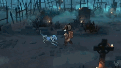 Plague Doctor Skeleton Dog Roll Over GIF | GIFDB.com