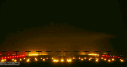 Plane Touch Down Night GIF | GIFDB.com