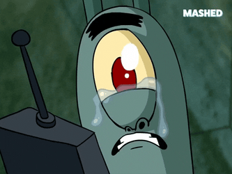 Plankton Tearing Up GIF | GIFDB.com