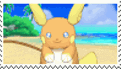 Pokemon Alolan Raichu On The Beach GIF | GIFDB.com