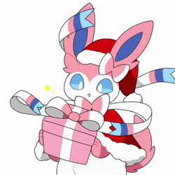 Pokemon Christmas Sylveon Gift Box GIF | GIFDB.com