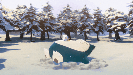 Pokemon Christmas Winter Snorlax Bouncing Cubone GIF | GIFDB.com