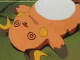 Pokemon Dizzy Raichu Lying On The Floor GIF | GIFDB.com