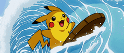 Pokemon Pikachu Surfing Wave GIF | GIFDB.com