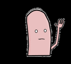 Poker Face Sausage Head Scratch GIF | GIFDB.com