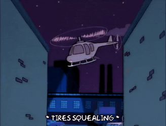 Police Car Lights The Simpsons Helicopter GIF | GIFDB.com