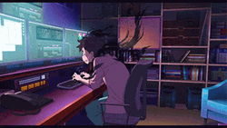 Pompo The Cinephile Intense Typing Fast GIF | GIFDB.com
