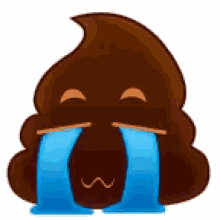 Poop Emoji Crying River Of Tears GIF | GIFDB.com
