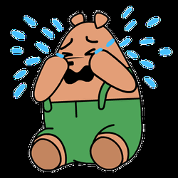 Poor Pants Bear Sobbing GIF | GIFDB.com