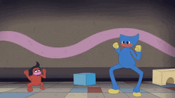 Poppy Playtime Huggy Wuggy Dancing GIF | GIFDB.com