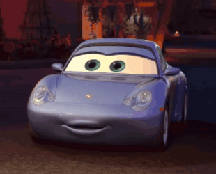 Porsche 911 Carrera Blue Sally From Cars GIF | GIFDB.com