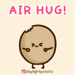 Potato Air Hug Thinking Of You Sympathy GIF | GIFDB.com