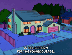 Power Out The Simpsons Watching Tv GIF | GIFDB.com