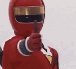 Power Ranger Red Thumbs Down GIF | GIFDB.com