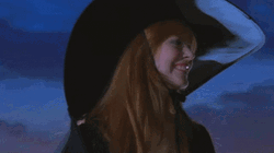 Practical Magic Gillian Owens Wearing Witch Hat GIF | GIFDB.com