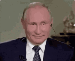 President Vladimir Putin Blinking Painted Image GIF | GIFDB.com