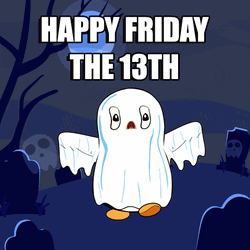Pudgy Penguin Dressed As Ghost Spooky Friday GIF | GIFDB.com