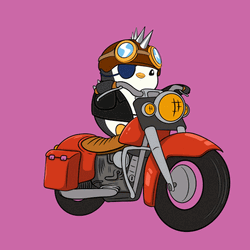 Pudgy Penguin Front Wheelie Exhibition GIF | GIFDB.com