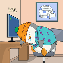 Pudgy Penguin Sleepy Meme GIF | GIFDB.com
