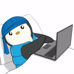 Pudgy Penguin Typing On Keyboard GIF | GIFDB.com