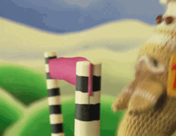 Puppet Sock Crossing Finish Line GIF | GIFDB.com
