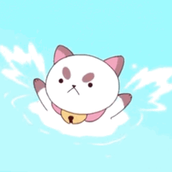 Puppycat Splashing In Water Bee And Puppycat GIF | GIFDB.com