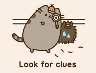 Pusheen Cat Looking For Clues GIF | GIFDB.com