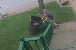 Pushing Garbage Dumpster Fail GIF | GIFDB.com