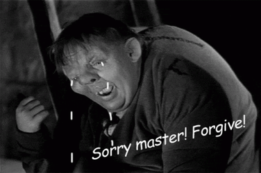 Quasimodo Sorry Yes Master GIF | GIFDB.com
