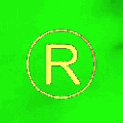 R Inside Circle On Green Background GIF | GIFDB.com